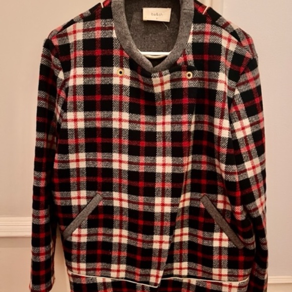 ba&sh | Jackets & Coats | Bash Wool Coat Red Plaid | Poshmark